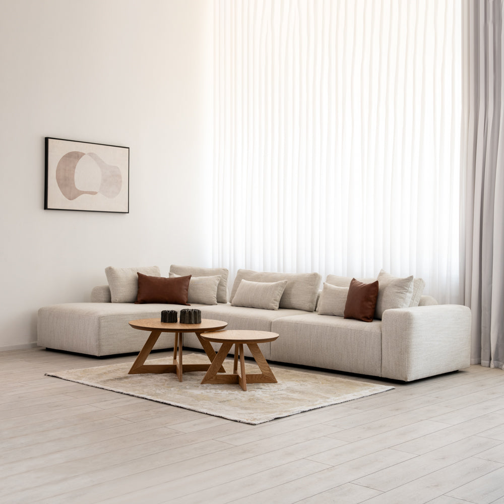 N-YAEL סלון פינתי מעוצב עם גב מעוגל — קארמה